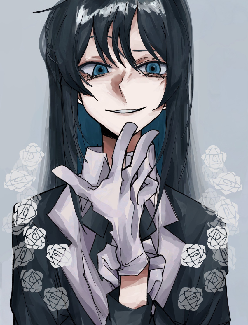 Safebooru - 1girl 7z32z ado (utaite) black hair blue eyes blue hair ...