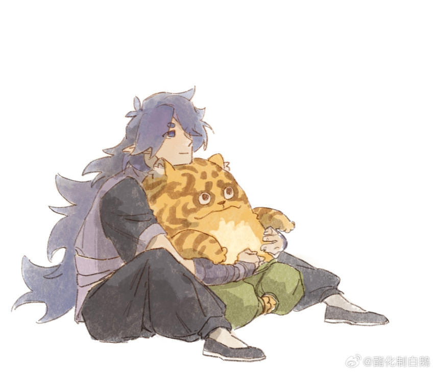 Safebooru - 2boys black pants fengxi (the legend of luoxiaohei) green ...