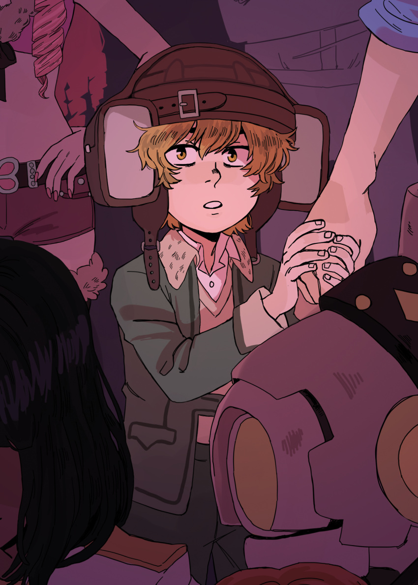 Safebooru - alice (kyokugen dasshutsu) aviator cap blonde hair brown ...