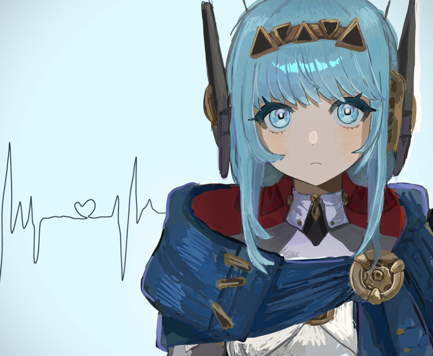 Safebooru - 1girl android aqua eyes aqua hair blue background ...