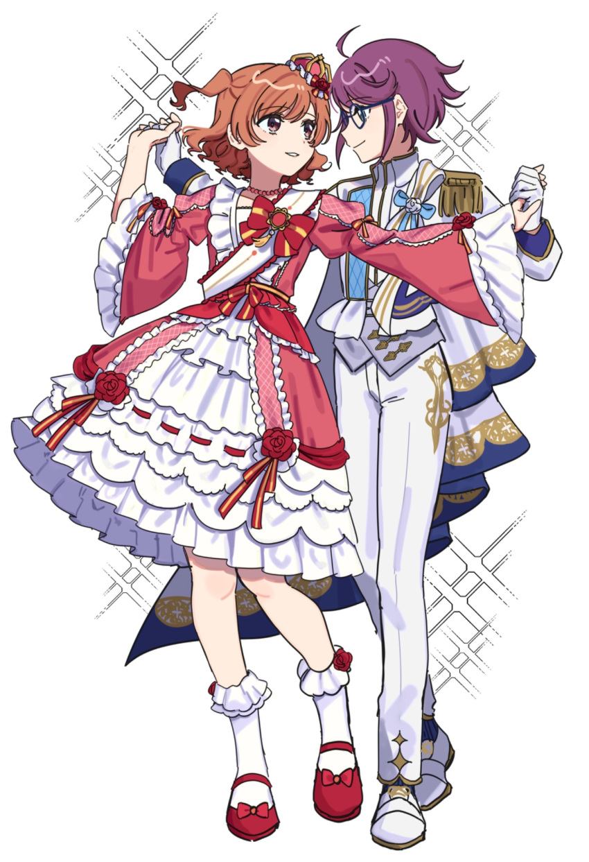 Safebooru - 2girls ahoge aijou karen anyaaa66 blue-framed eyewear blue ...
