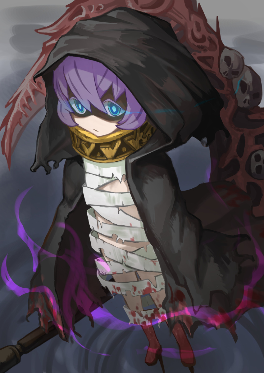 Safebooru - 1girl absurdres bandages black cloak blood bloody bandages ...