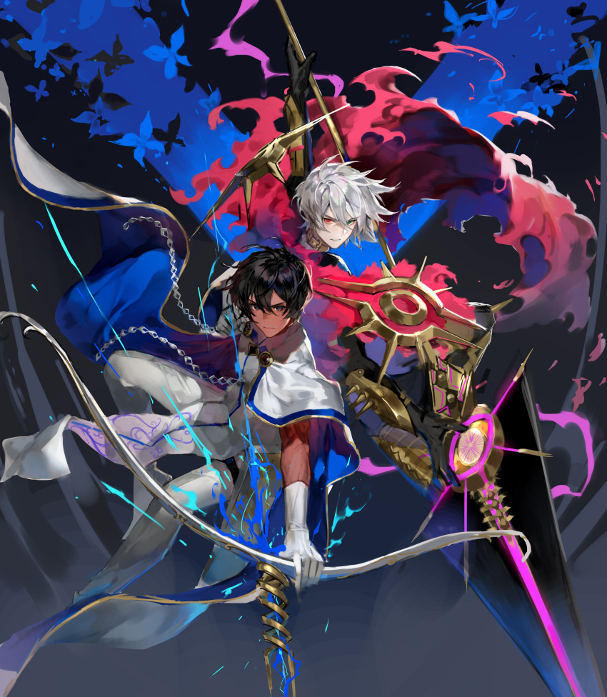 Safebooru - 2boys absurdres arjuna (fate/grand order) armor blue eyes ...