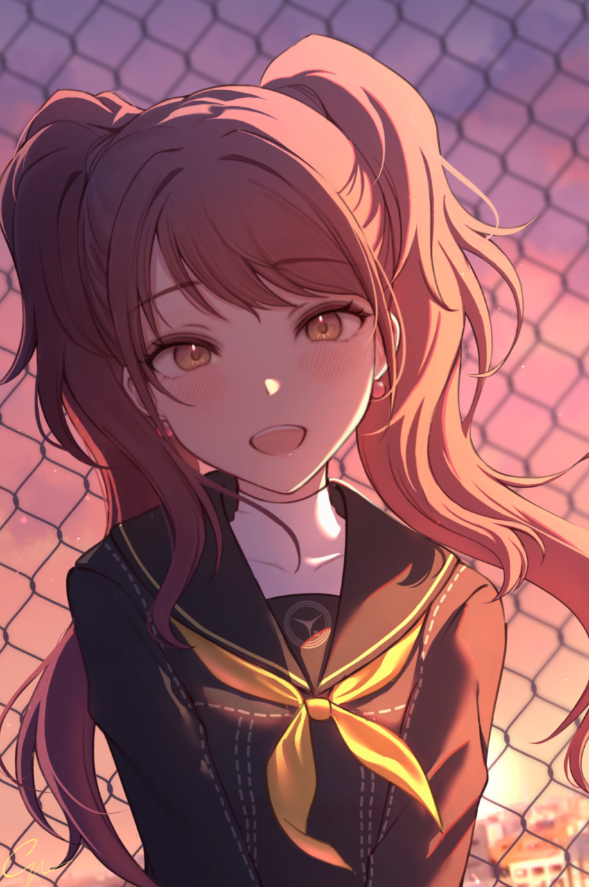 Safebooru - 1girl black jacket black sailor collar blurry blurry ...
