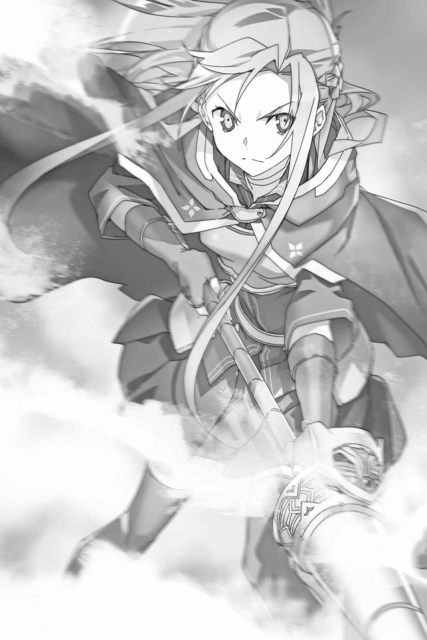 Safebooru - 1girl abec asuna (sao) cape closed mouth fingerless gloves ...