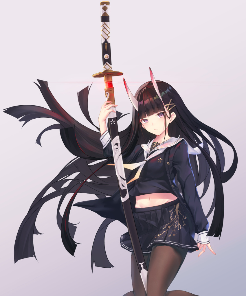 Safebooru 1girl Azur Lane Bangs Between Legs Black Cardigan Black 3530