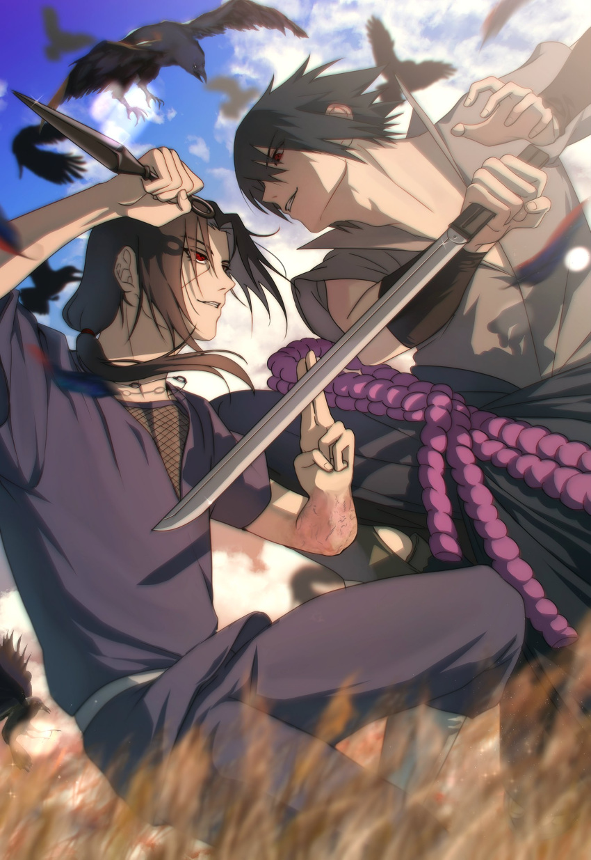 Safebooru - absurdres bird black feathers black pants black shirt ...