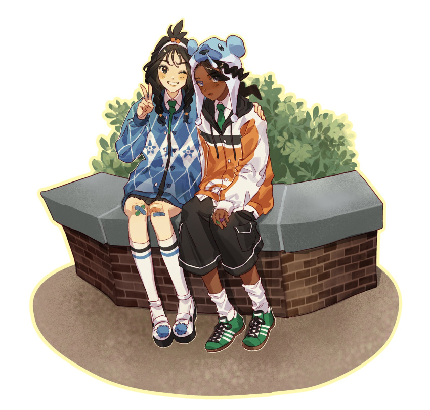 Safebooru - 1boy 1girl arevixie black eyes black hair blush character ...