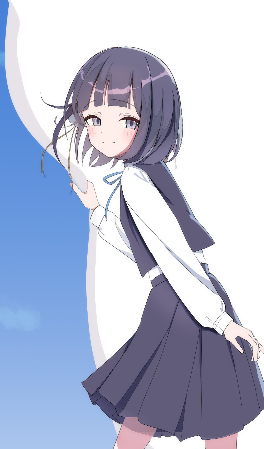Safebooru 1girl Absurdres Arched Bangs Black Hair Black Skirt Black 4228