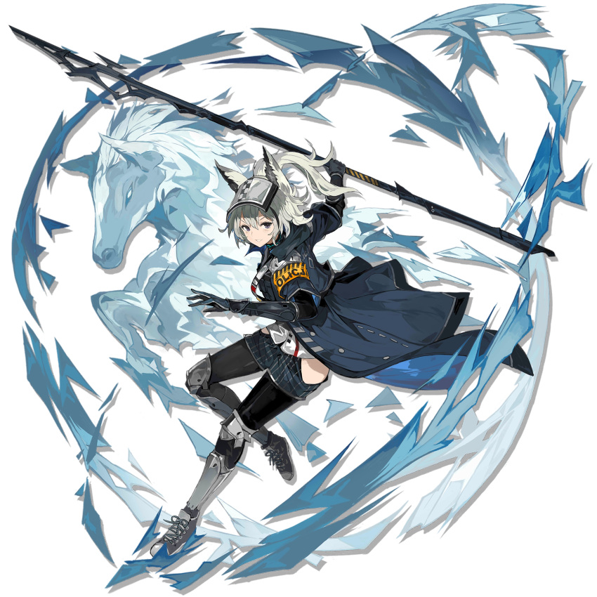 Safebooru - 1girl andrian gilang animal ear fluff animal ears arknights armband armor bangs ...