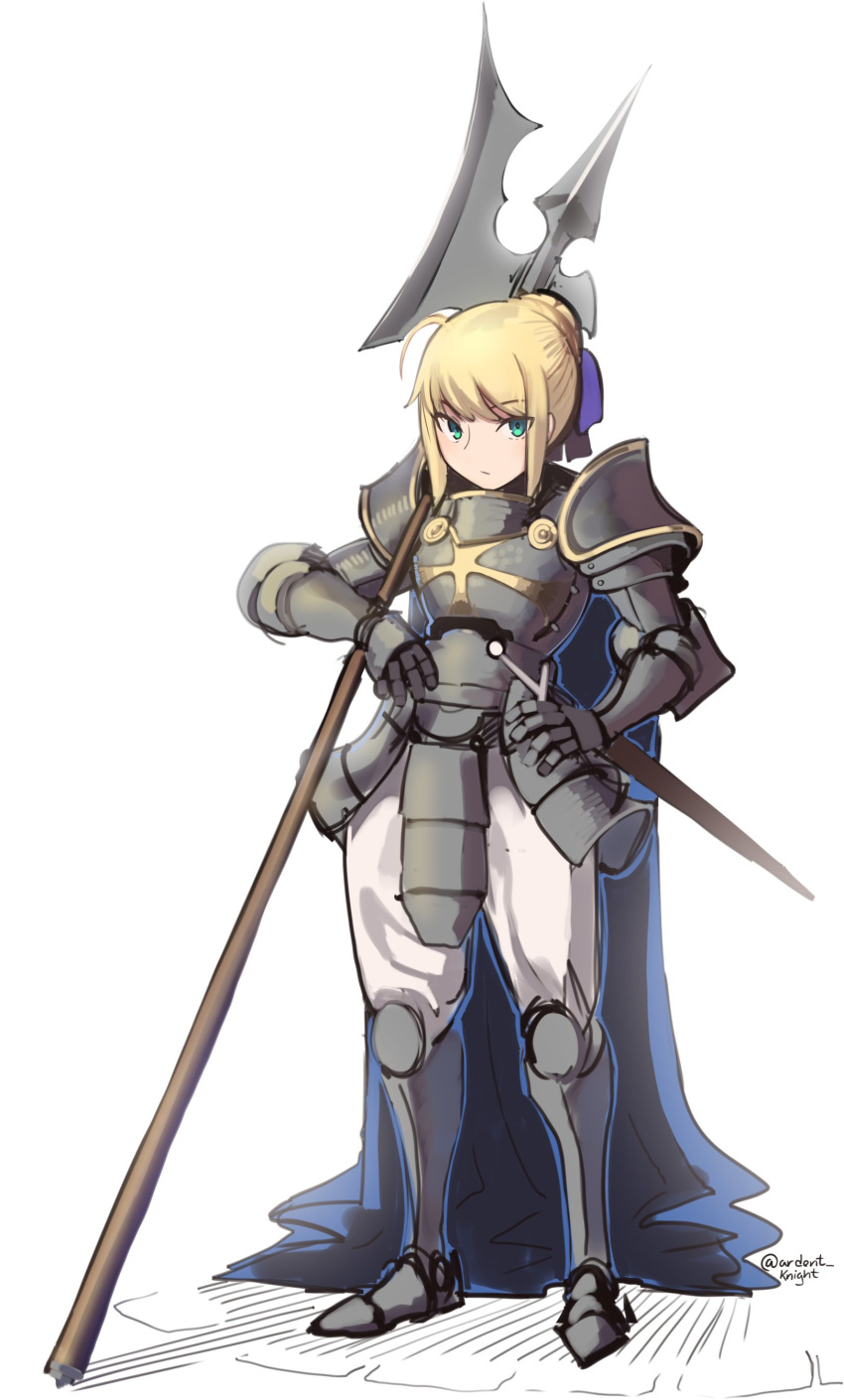 Safebooru - 1girl absurdres ahoge alternate costume armor artoria pendragon (all) bangs blonde ...