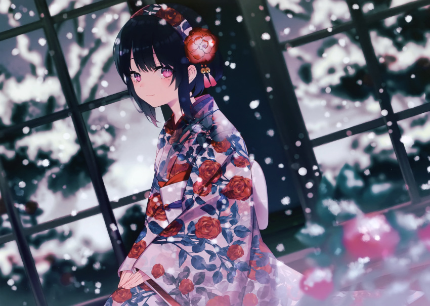 Safebooru - achiki bangs black hair closed mouth eyebrows eyebrows ...