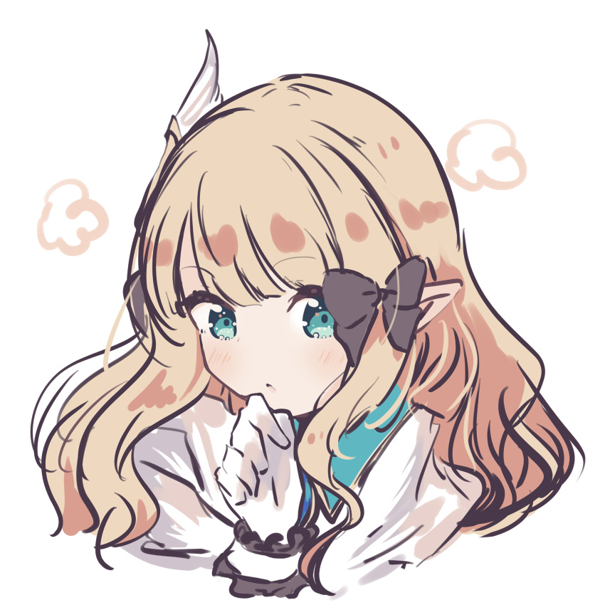 Safebooru - absurdres blue eyes breasts capelet cloak elf highres ...