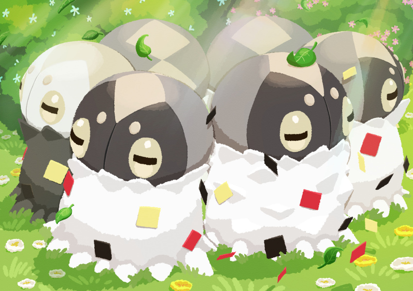 Safebooru - = = alternate color bush closed eyes commentary request ...