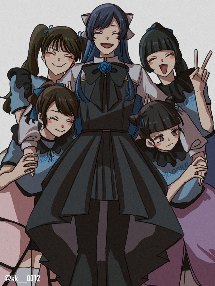 Safebooru - 5girls :3 ado (utaite) black bow black bowtie black eyes ...