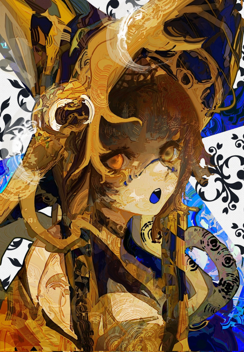 Safebooru - 1girl :o blue tongue colored tongue hat highres kevin adi ...