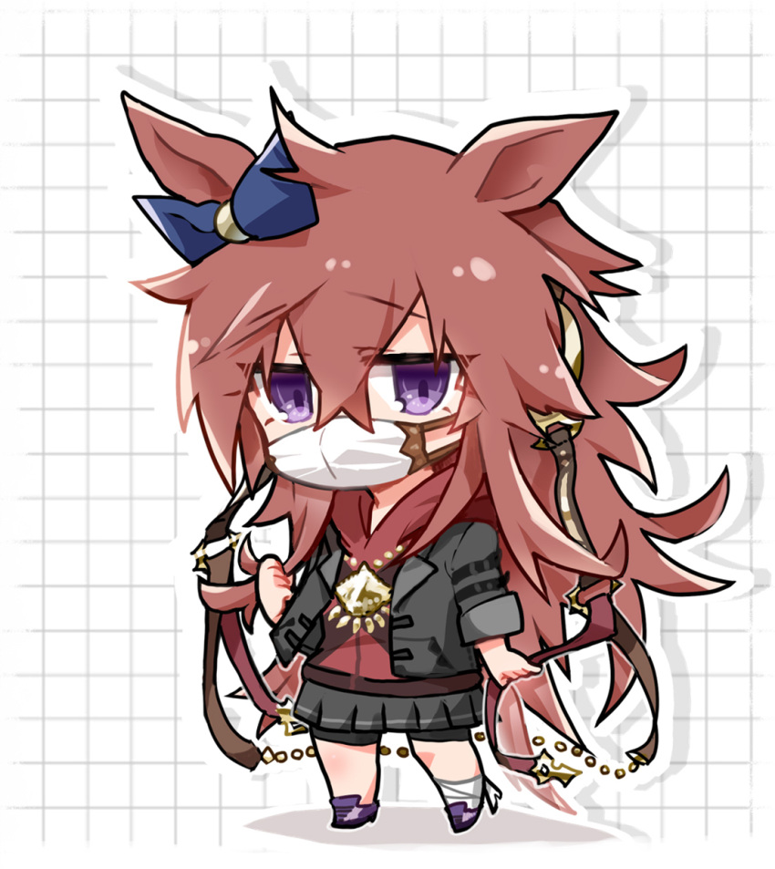 Safebooru - 1girl animal ears bandaged leg bandages beer hsk bike shorts black shorts blue bow ...