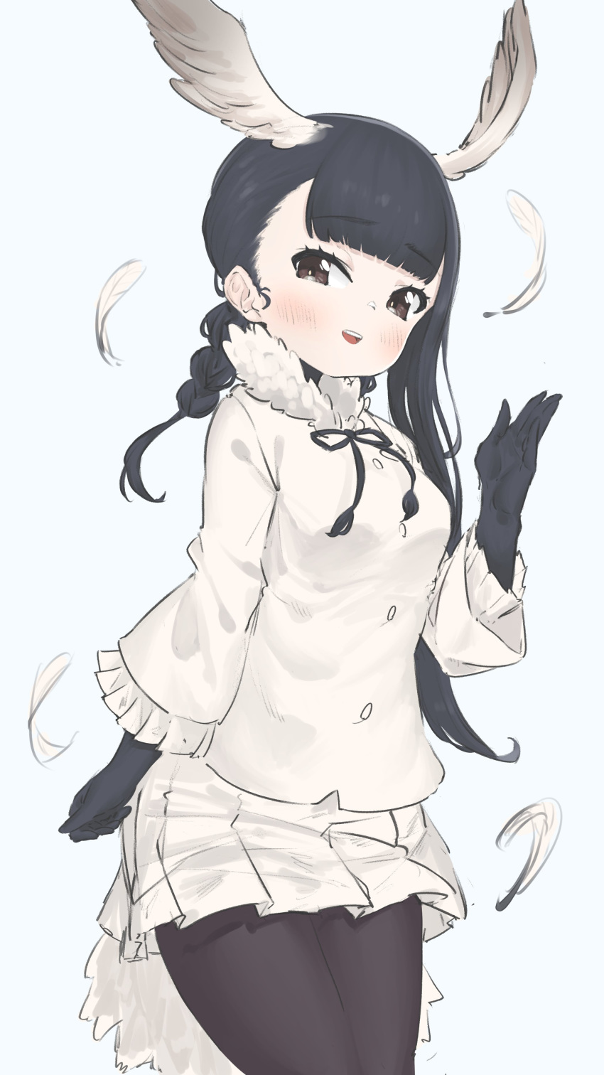 Safebooru - 1girl absurdres bangs bird girl bird wings black-headed ...