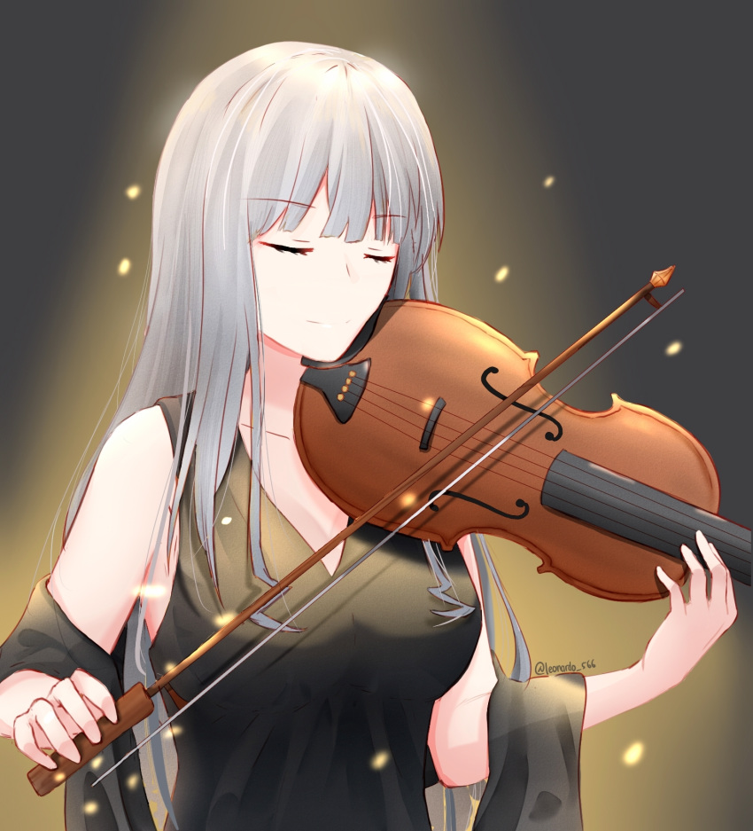 Safebooru - 1girl ak-12 (girls frontline) black dress breasts closed ...