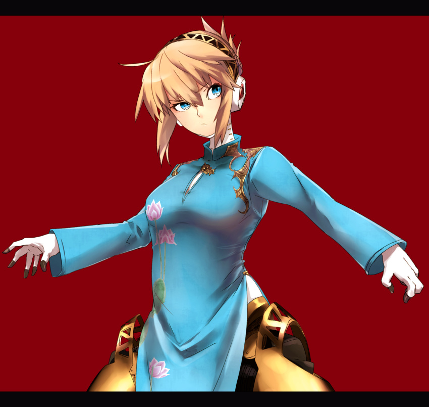 Safebooru - 1girl aegis (persona) android blonde hair blue eyes breasts china dress chinese ...
