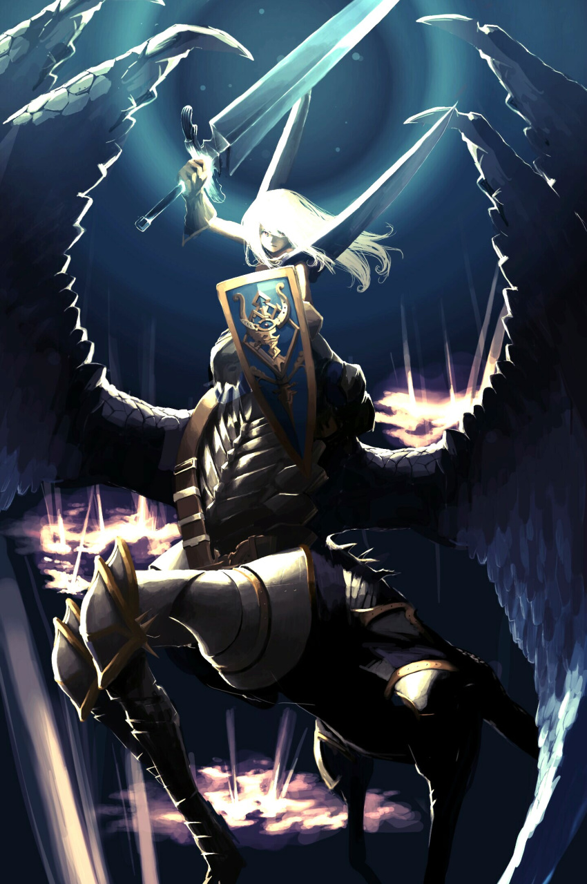 Safebooru - 1girl arm up armor bangs bare shoulders belt brown belt ...