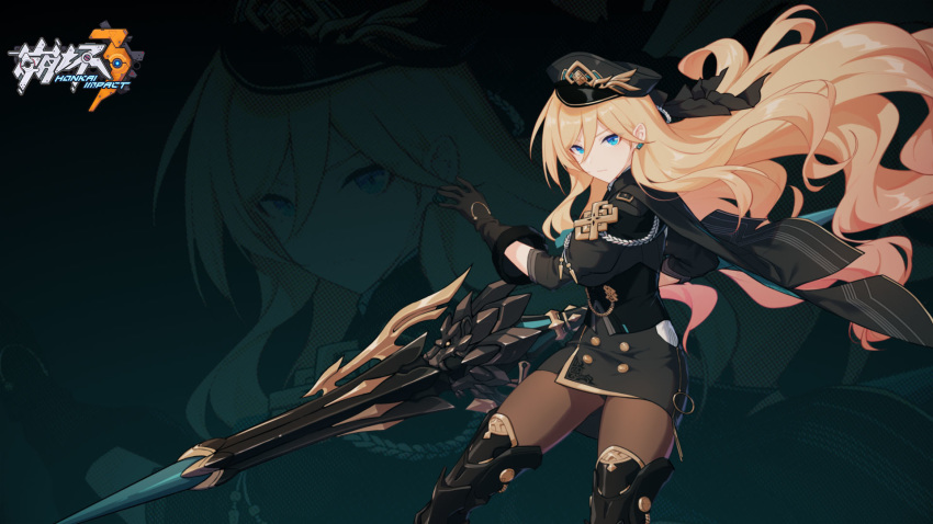 Safebooru - 1girl bianka durandal ataegina black gloves blonde hair blue eyes durandal (honkai ...