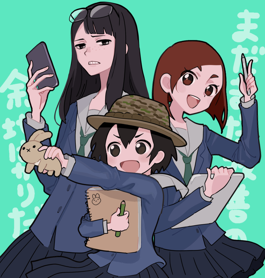 Safebooru - asakusa midori asymmetrical bangs bangs black hair blazer blue eyes blush brown eyes ...