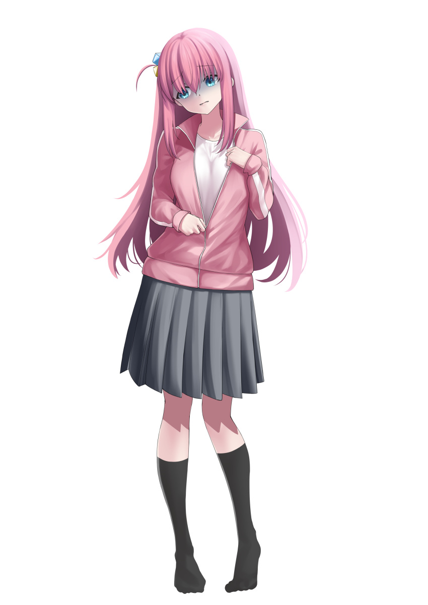 Safebooru - 1girl absurdres black socks blue eyes bocchi the rock ...