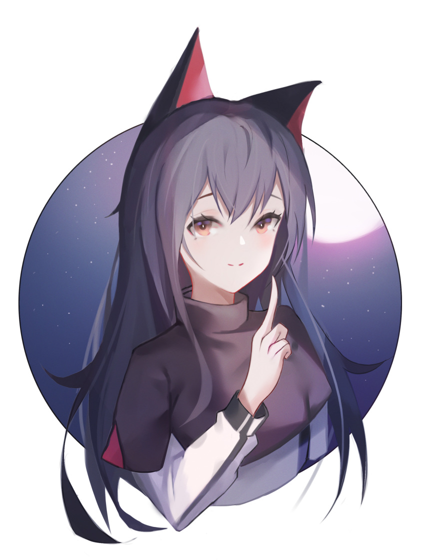 Safebooru - 1girl absurdres animal ears arknights bangs black capelet black hair blush brown ...