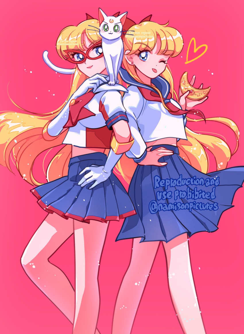 Safebooru - 2girls aino minako artemis (sailor moon) back-to-back ...