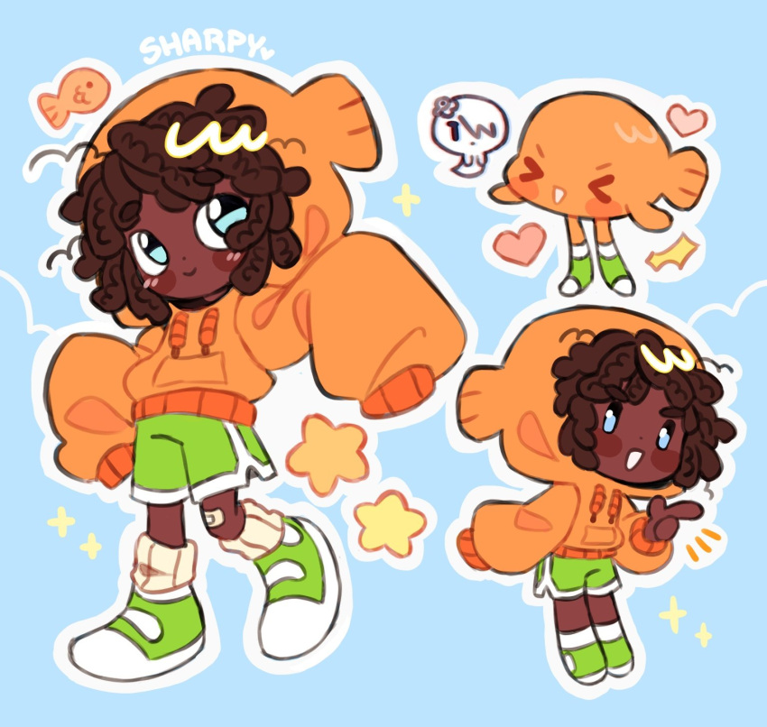 Safebooru - 1boy 1girl artist name blue background blue eyes blush ...