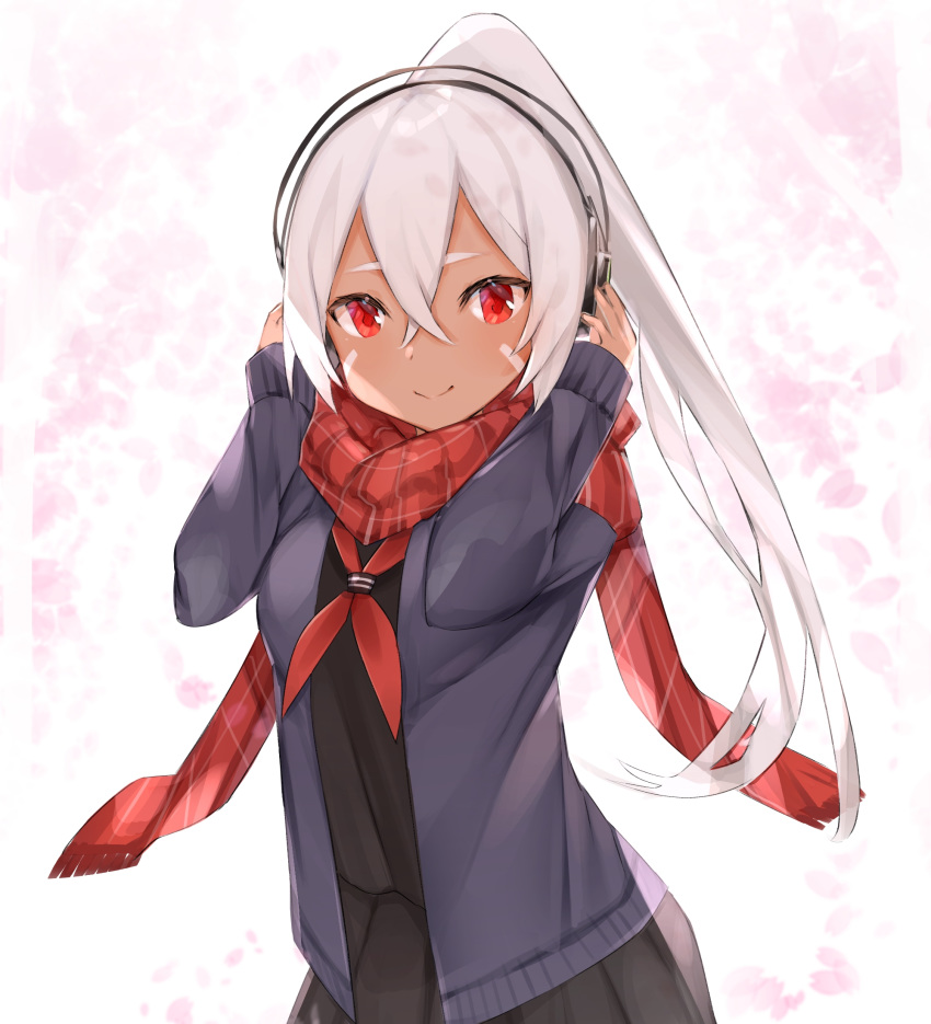 Safebooru - 1girl artist request azur lane black skirt dark skin hair ...