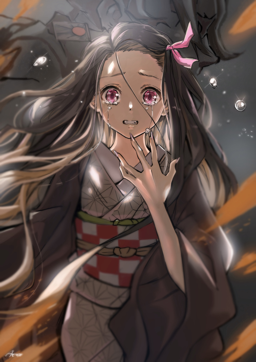 Safebooru - 1girl absurdres black hair brown hair clenched teeth cowboy ...