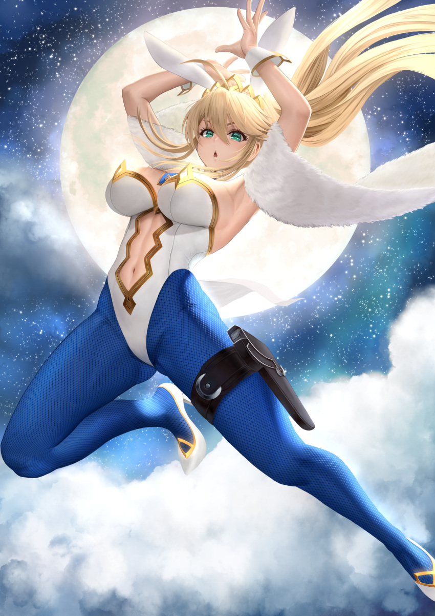 Safebooru - 1girl ahoge animal ears aqua eyes artist name artoria pendragon (all) artoria ...