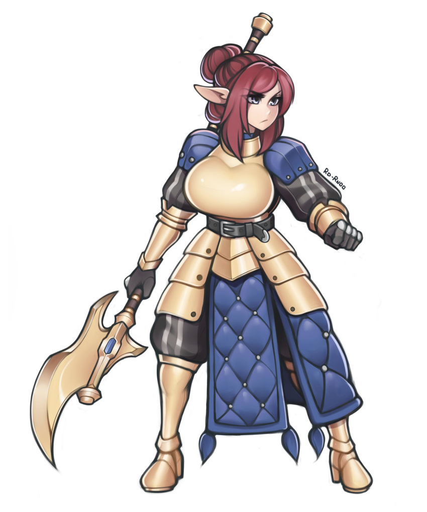 Safebooru - 1girl absurdres armor armored boots armored dress bangs belt boobplate boots ...