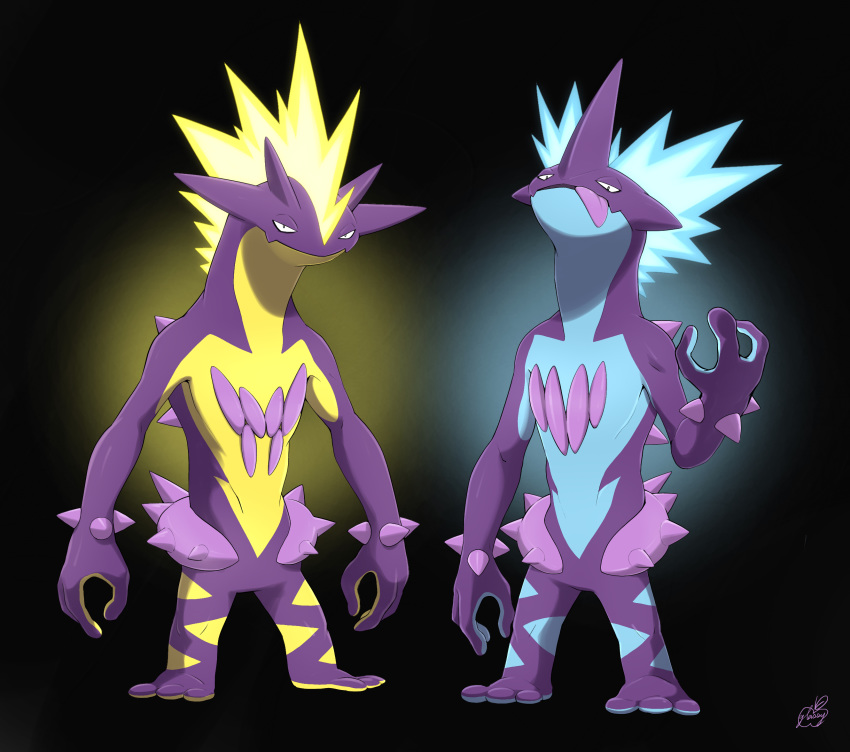 Safebooru - black background commentary request creature full body gen ...