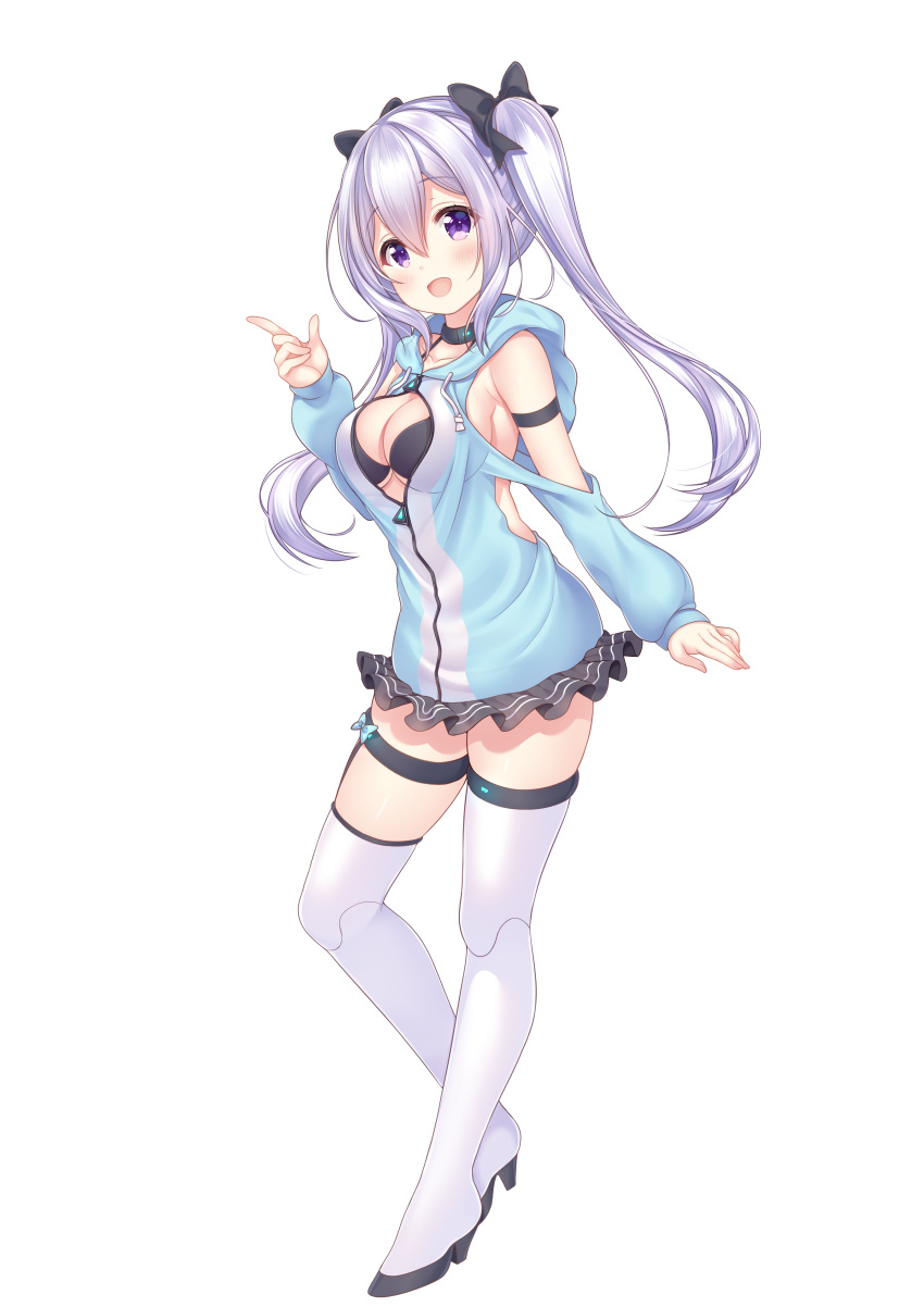 Safebooru - 1girl absurdres aoba chise aoba project arm strap bare shoulders black bow black bra ...