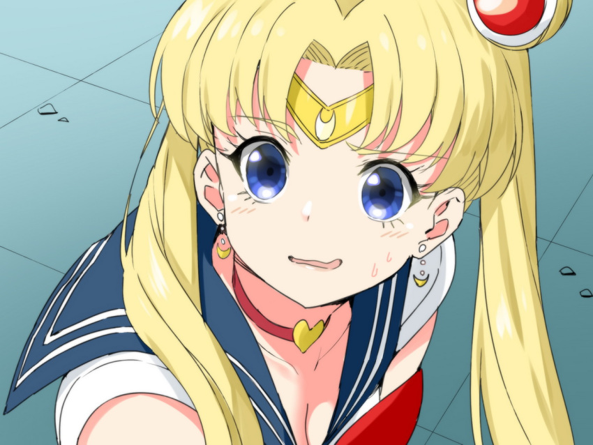 Safebooru - 1girl bangs bishoujo senshi sailor moon blonde hair blue eyes blue sailor collar ...