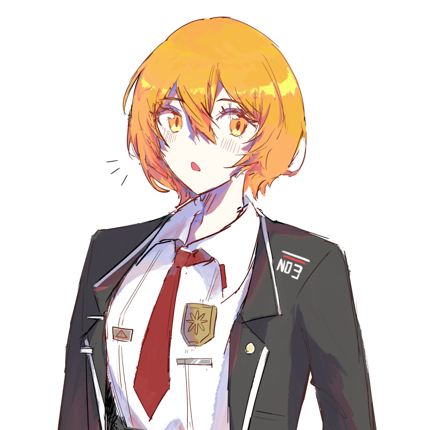 Safebooru - 1girl absurdres black coat blonde hair blush coat collared ...