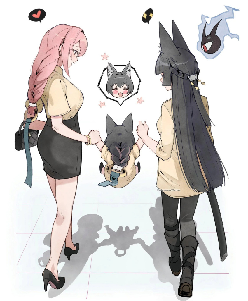 Safebooru - animal ears child fox ears holding hands hoshimi miyabi ...