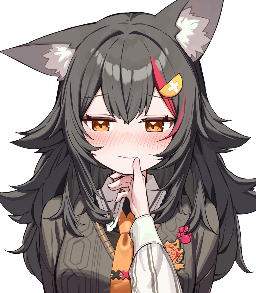 Safebooru - 2girls absurdres animal ear fluff animal ears averting eyes ...
