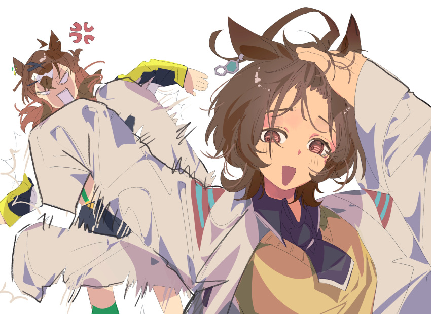 Safebooru - 2girls absurdres adjusting hair agnes tachyon (tach-nology ...