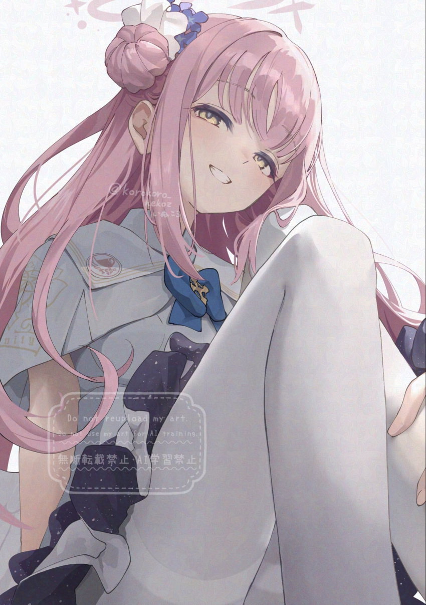 Safebooru - 1girl angel wings blue archive blue bow bow buttons capelet ...