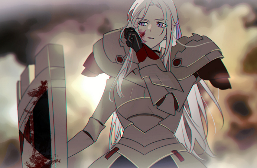 Safebooru - 1girl armor blood blood on face edelgard von hresvelg fire ...