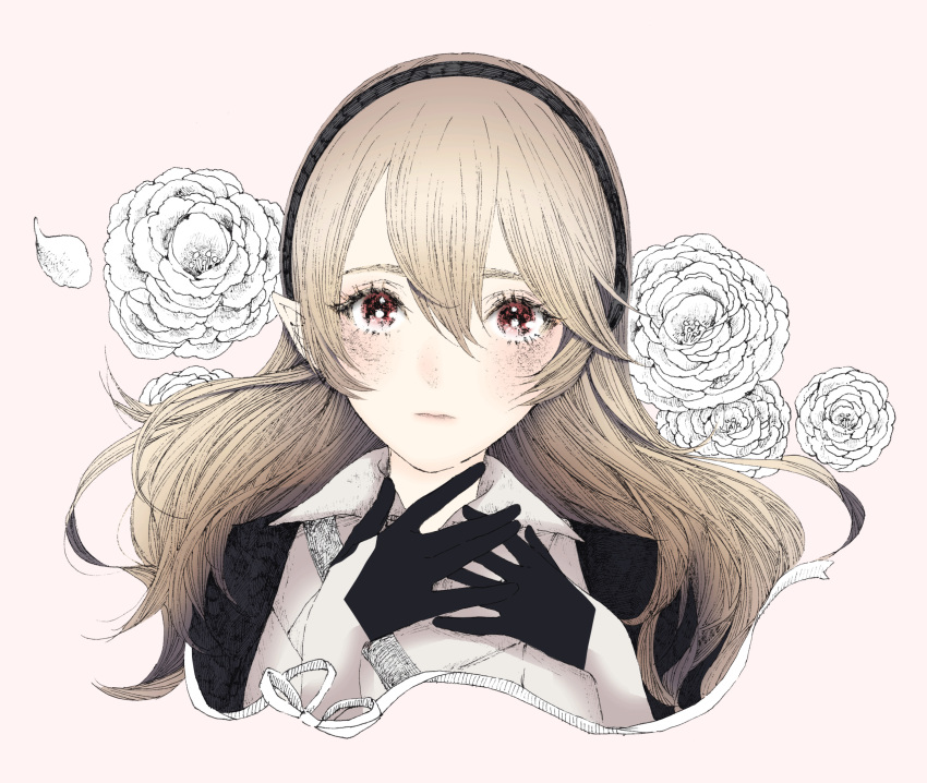 Safebooru - 1girl ballpoint pen (medium) bangs black gloves black ...