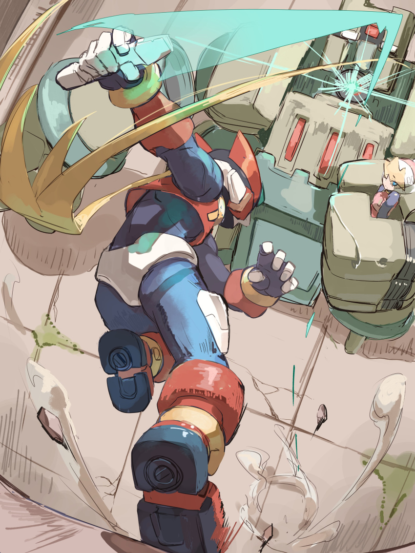 Safebooru - absurdres armor battle blonde hair ciel (mega man) energy ...