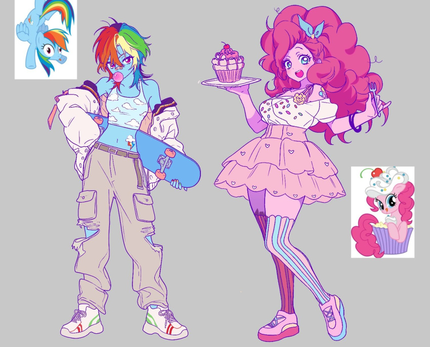 Safebooru - 2girls blonde hair blue eyes blue hair blue skin blue tank ...