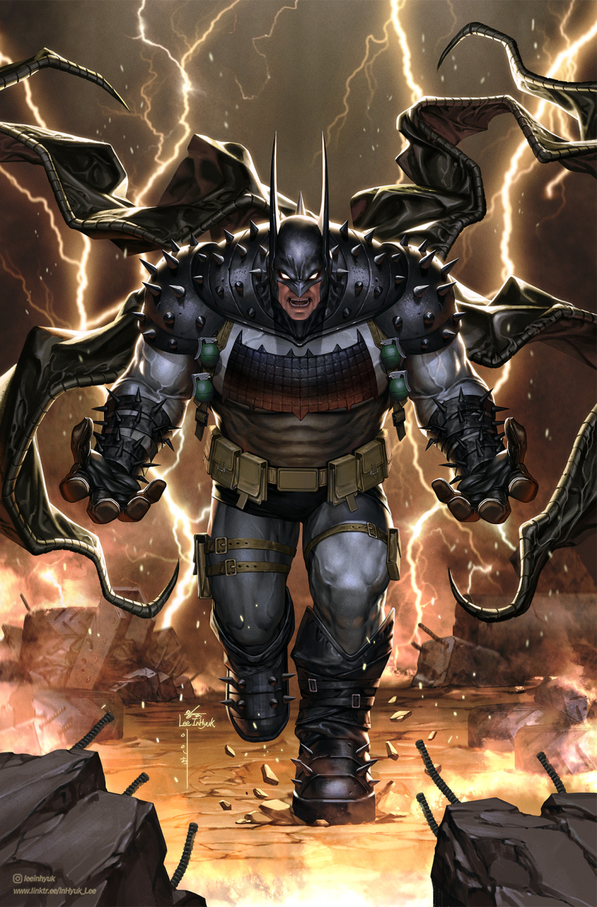 Safebooru - 1boy absolute batman absolute dc back spikes bat mask ...