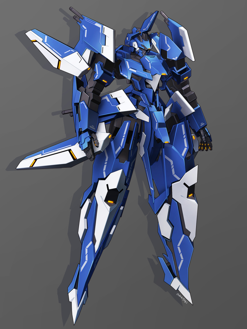 Safebooru - grey background highres horn joints mecha mechanical ears ...