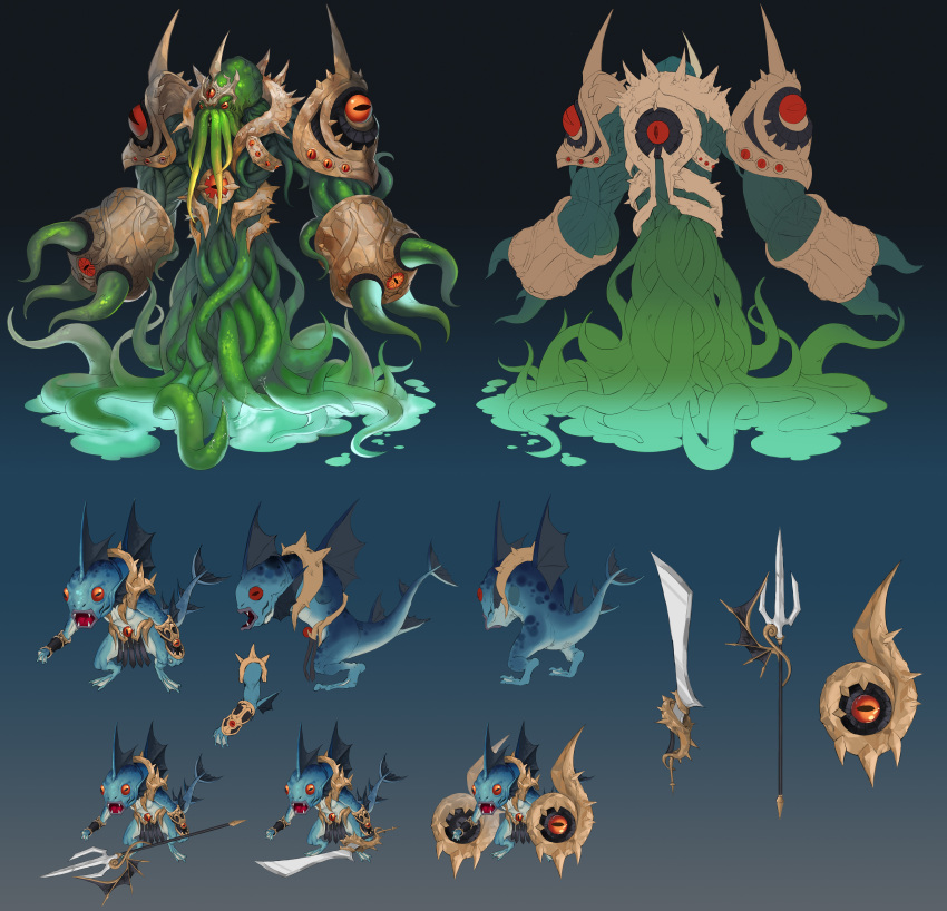 Safebooru - absurdres armor character sheet cthulhu cthulhu mythos deep ...